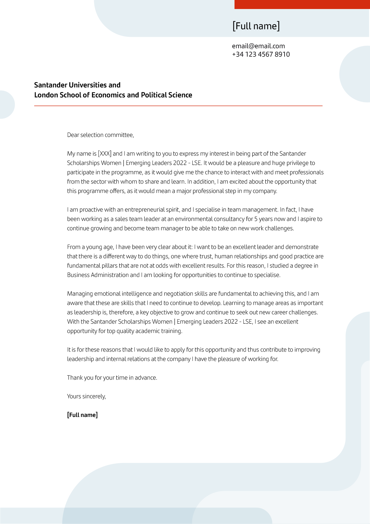 Write a motivation letter | Santander Open Academy Blog